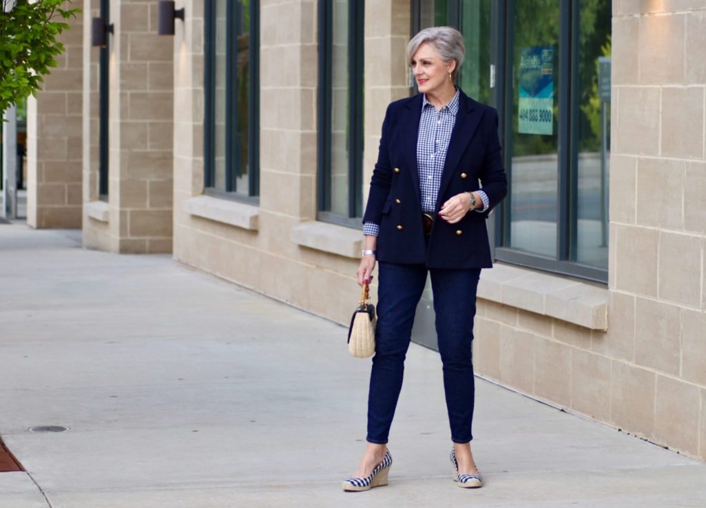 Lightweight blazer is a must-have spring item. How to classic preppy style.