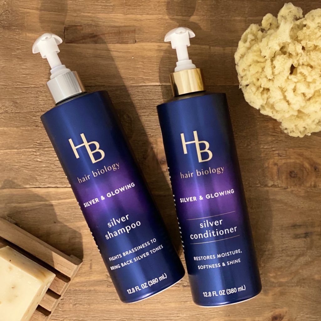 How I take care of gray hair: purple shampoo & condioner by Hair Biology