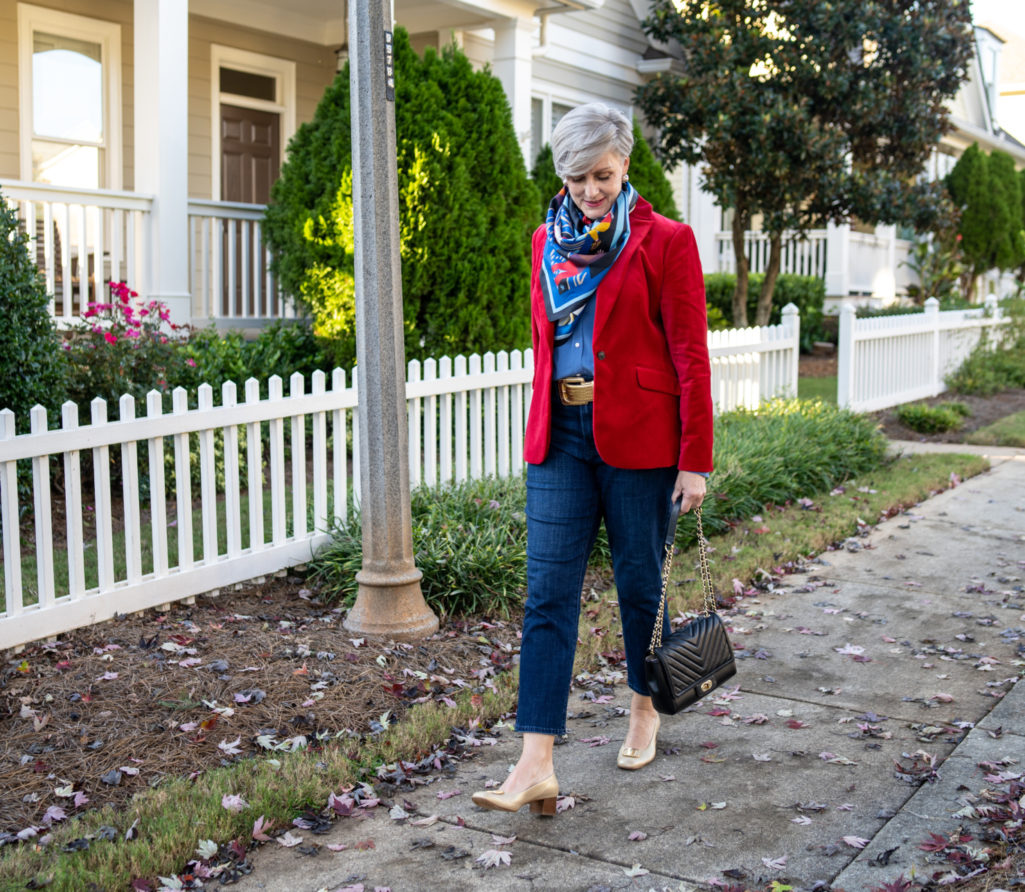 talbots and the art of the scarf - Style at a Certain Age