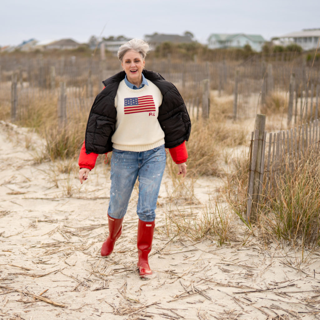 what to wear to the beach in winter - Style at a Certain Age