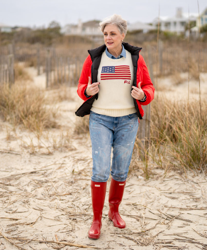 what to wear to the beach in winter - Style at a Certain Age