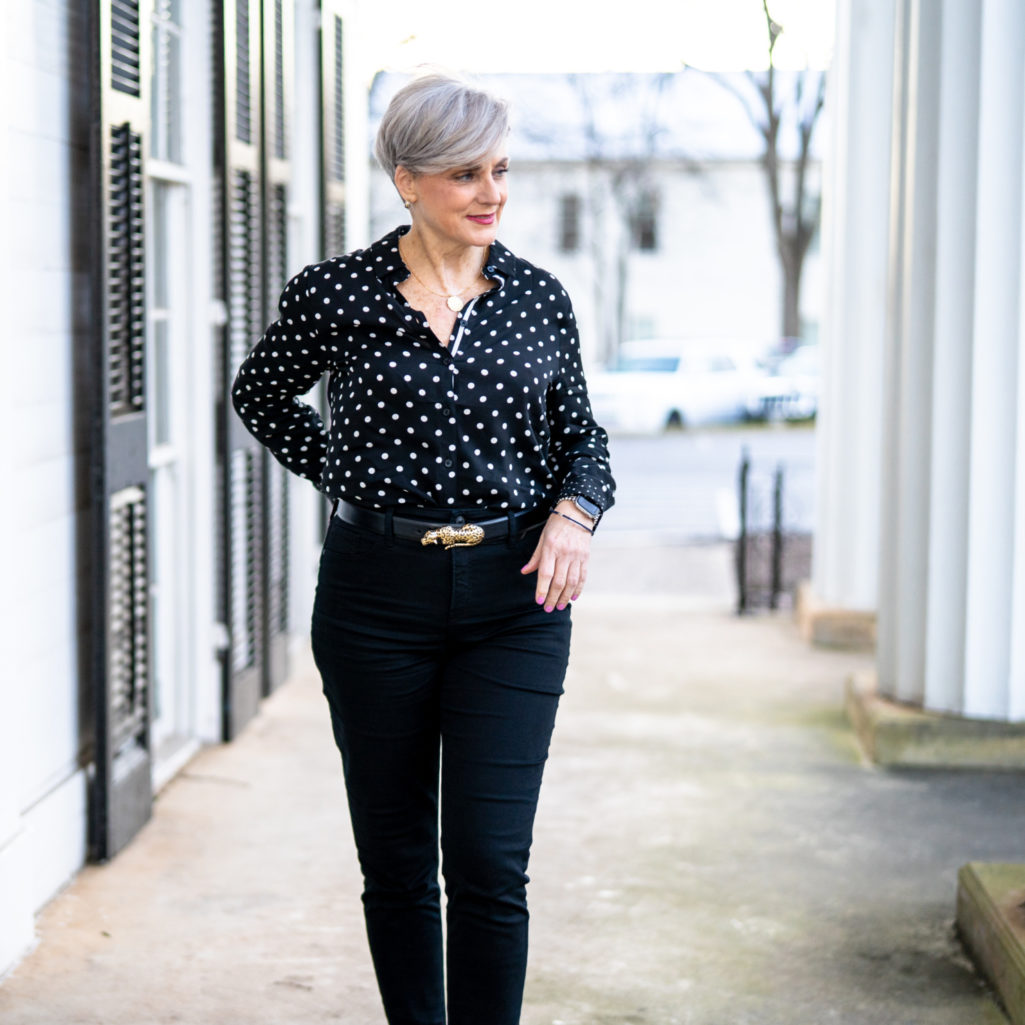 black and white with Chico's - Style at a Certain Age