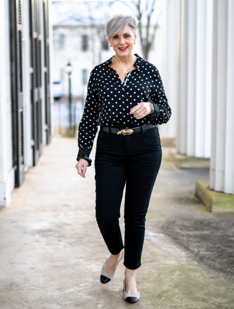 black and white with Chico's - Style at a Certain Age